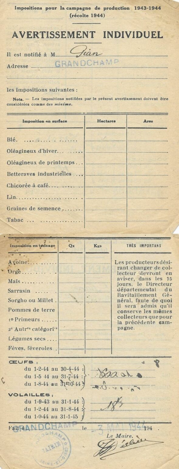 Le village – Mairie de Grandchamp (78)